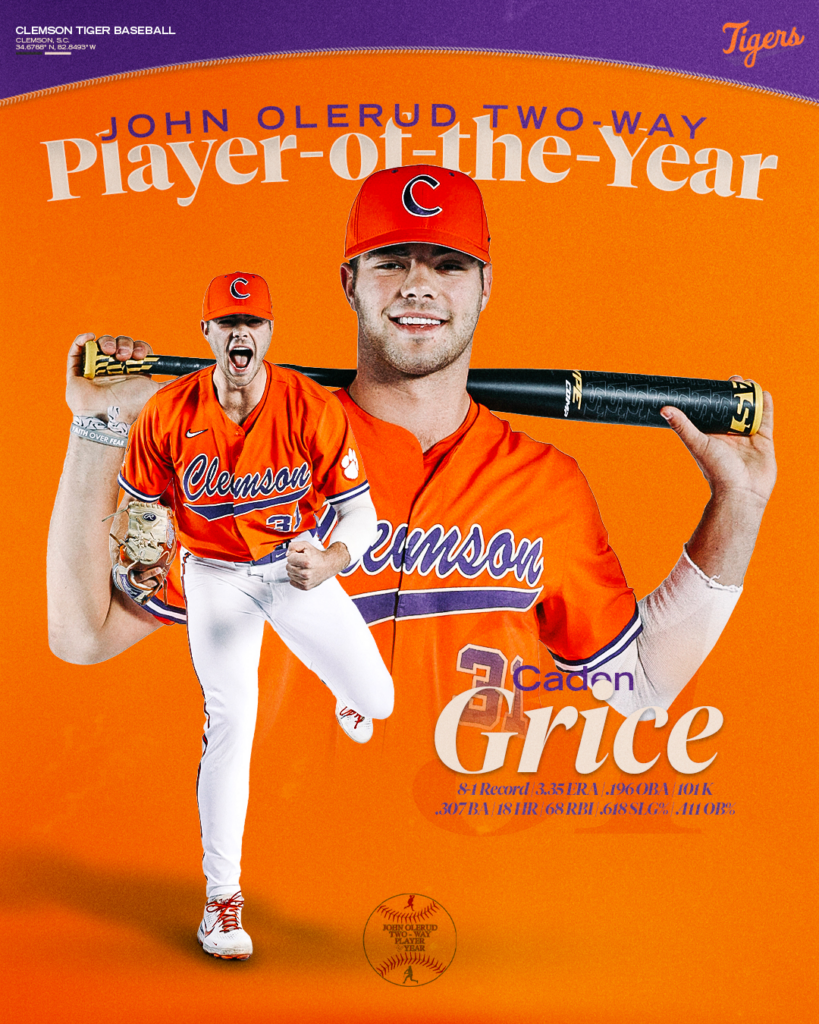 Junior Lefthander Caden Grice Wins the John Olerud Two-Way Player-of ...