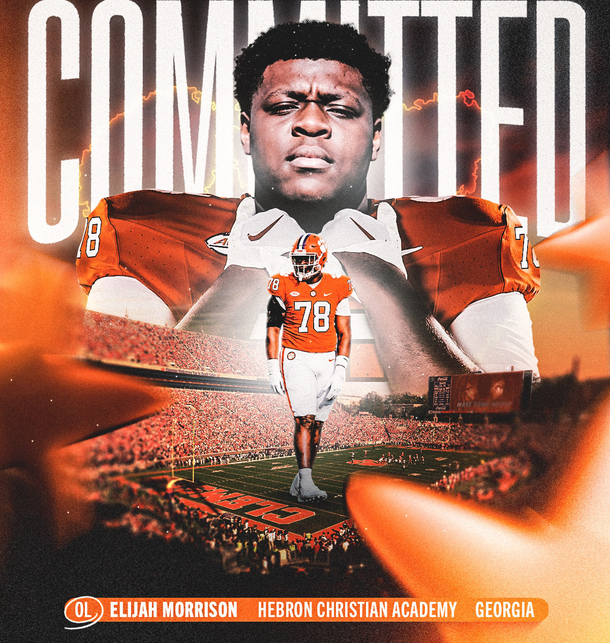 Elijah Morrison, Commits to Clemson over Georgia